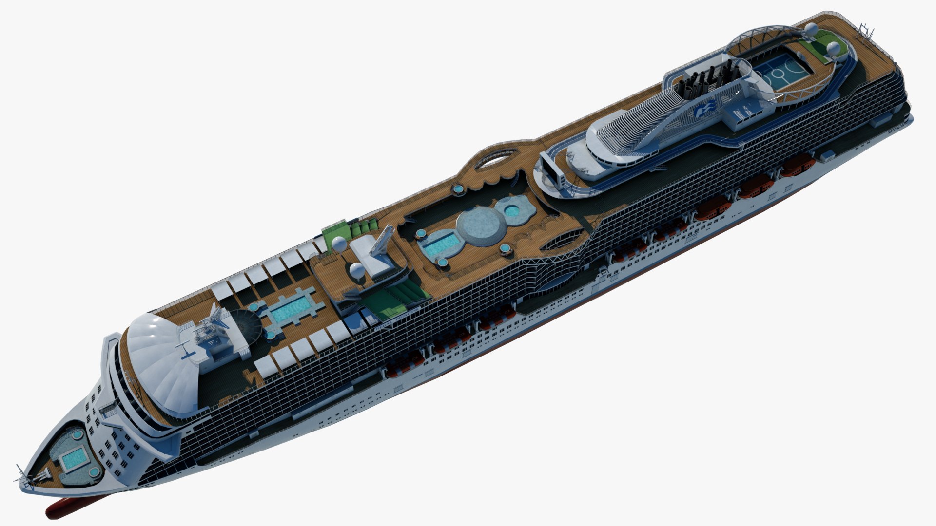 cruise vessel regal princess 3d max