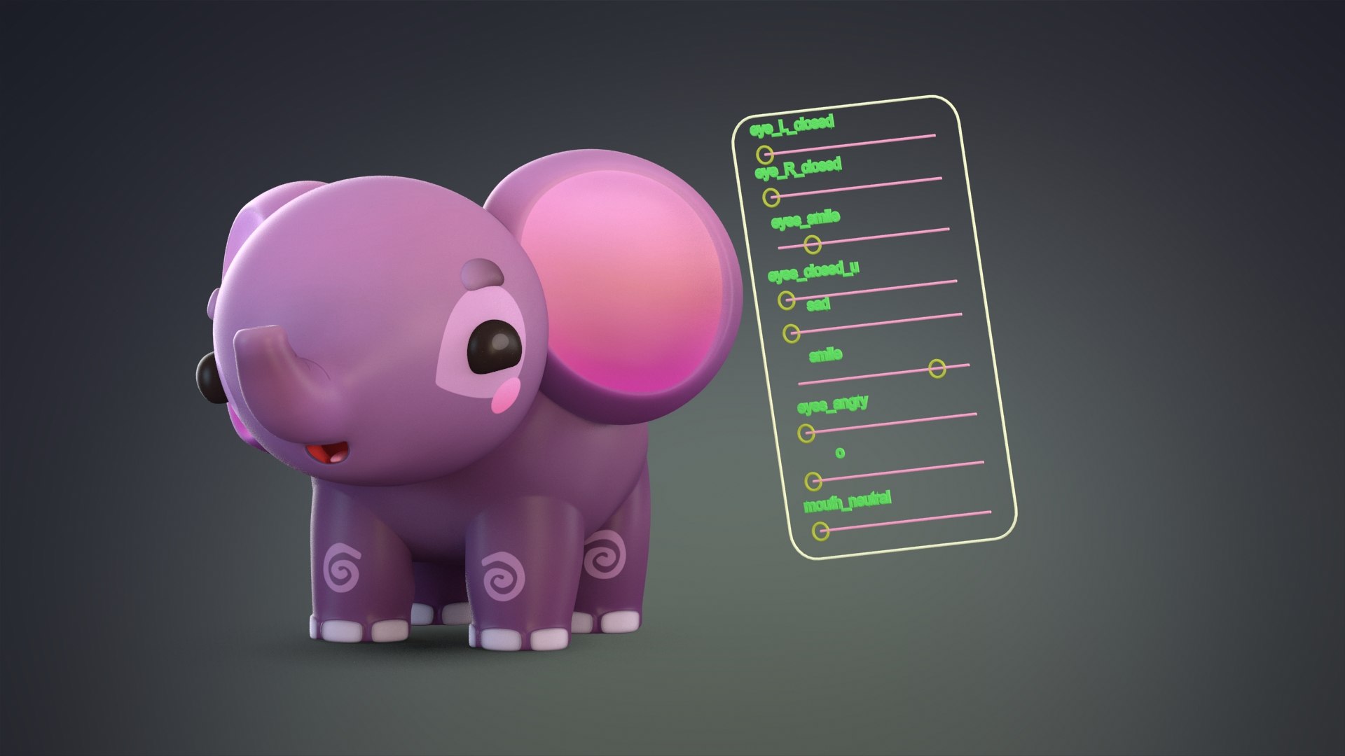 Cute cartoon elephant 3D model - TurboSquid 1508768