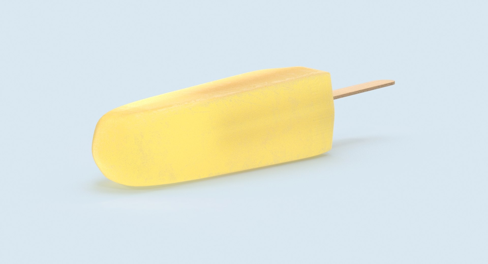 3d yellow popsicle
