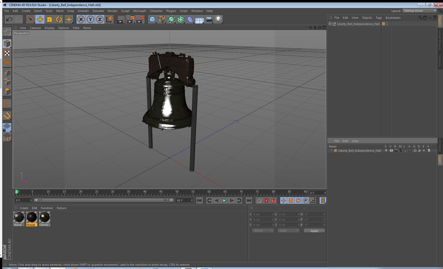 3D model independence hall liberty bell - TurboSquid 1423781