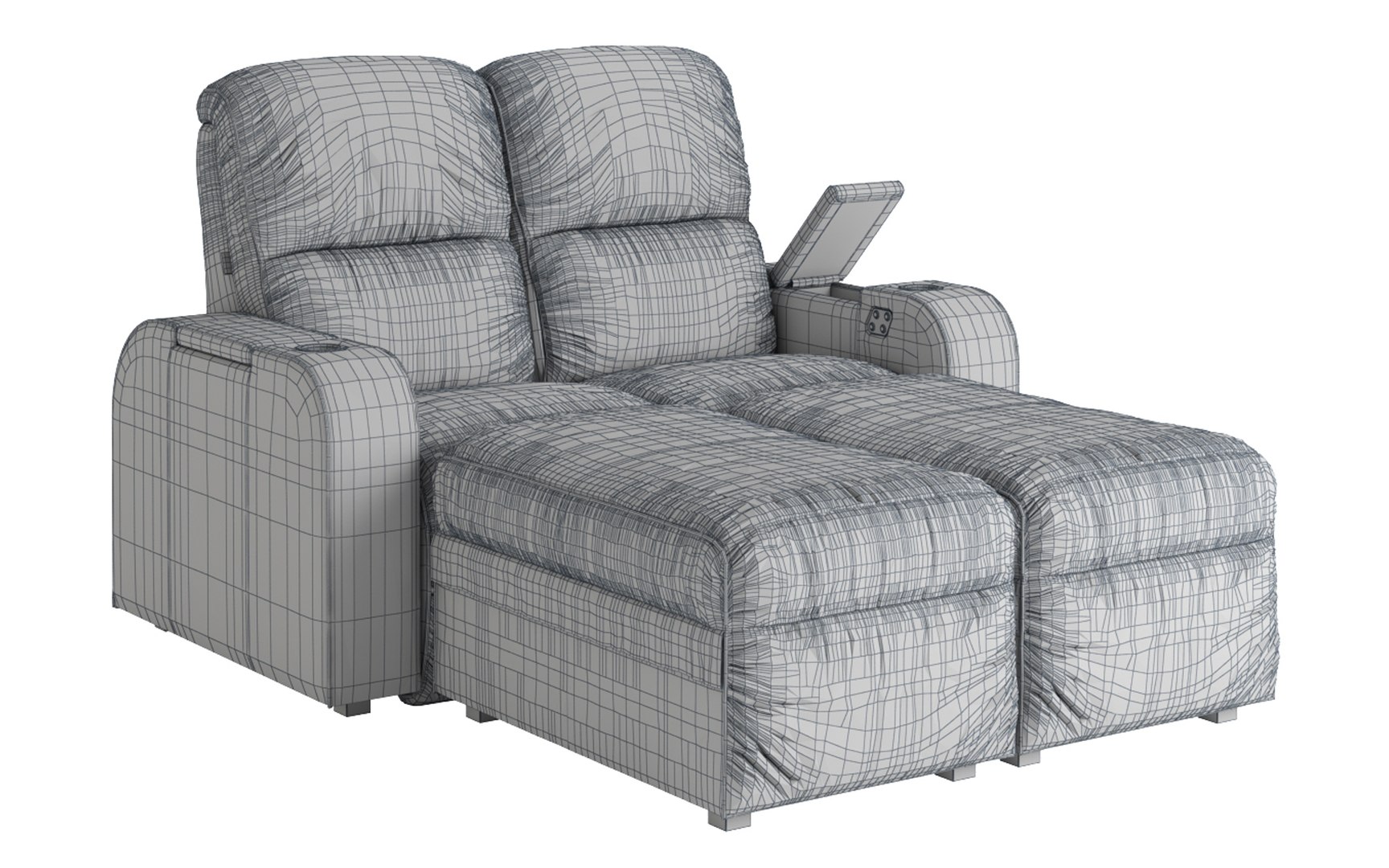 Moovia Dallas Venice Row 2 Loveseats 3D - TurboSquid 2033940