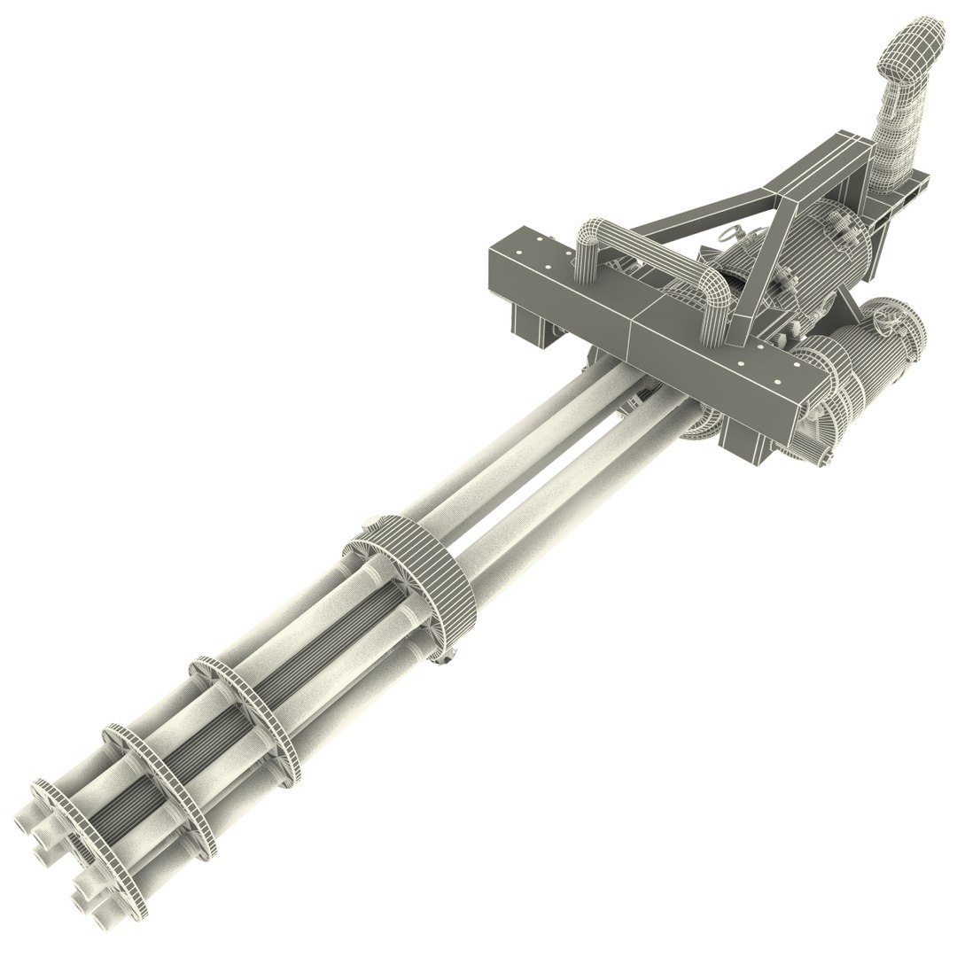 3d Model Minigun M134