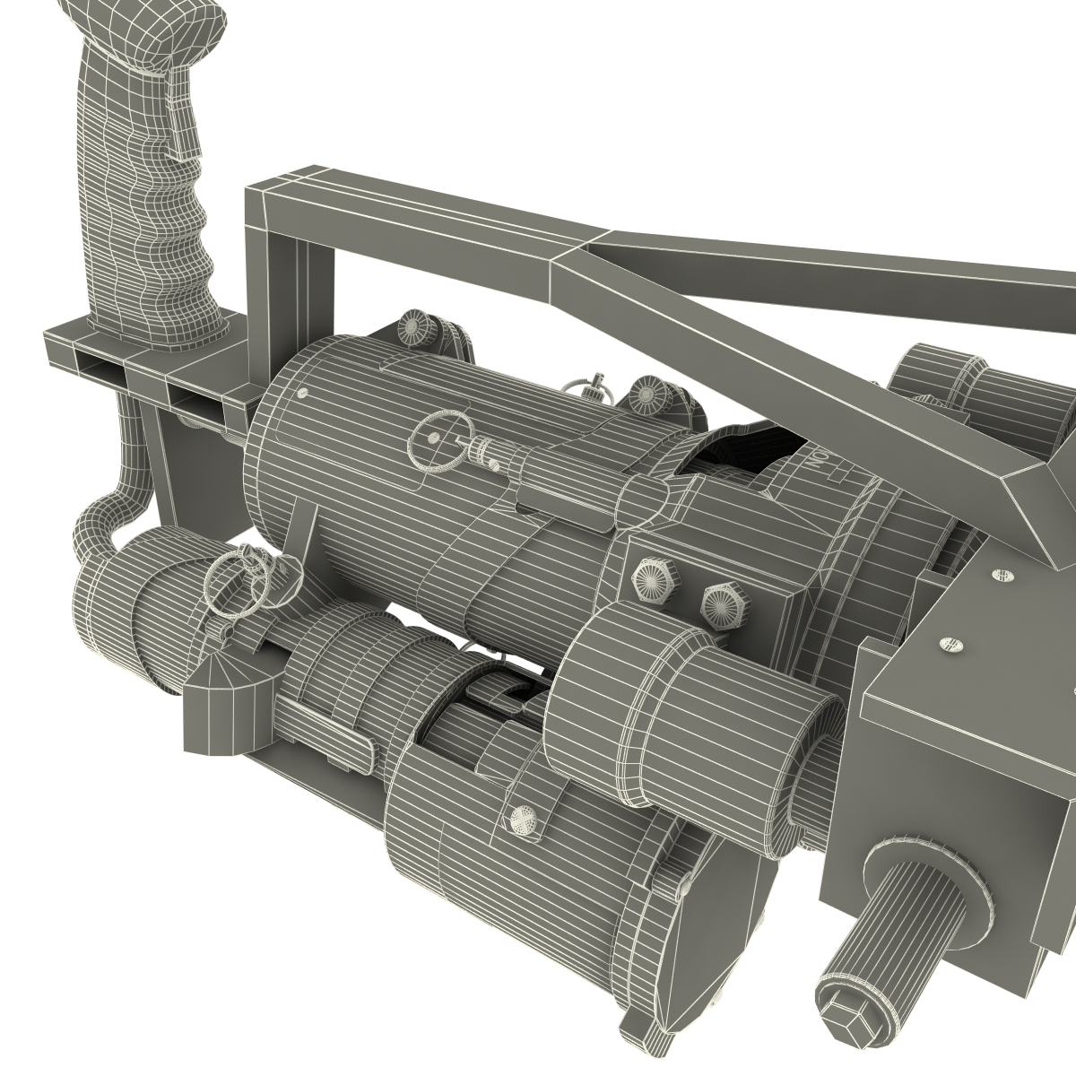 3d model minigun m134