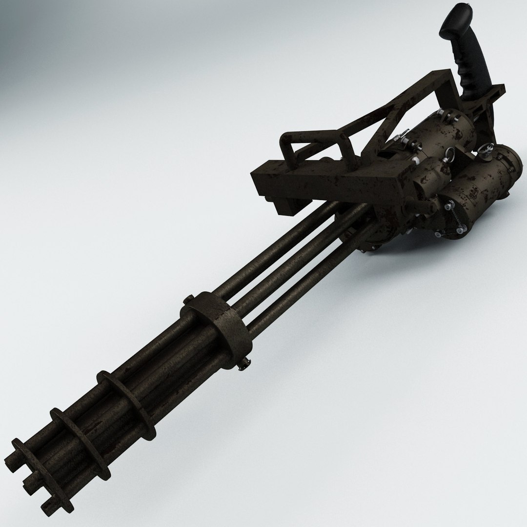 3d Model Minigun M134