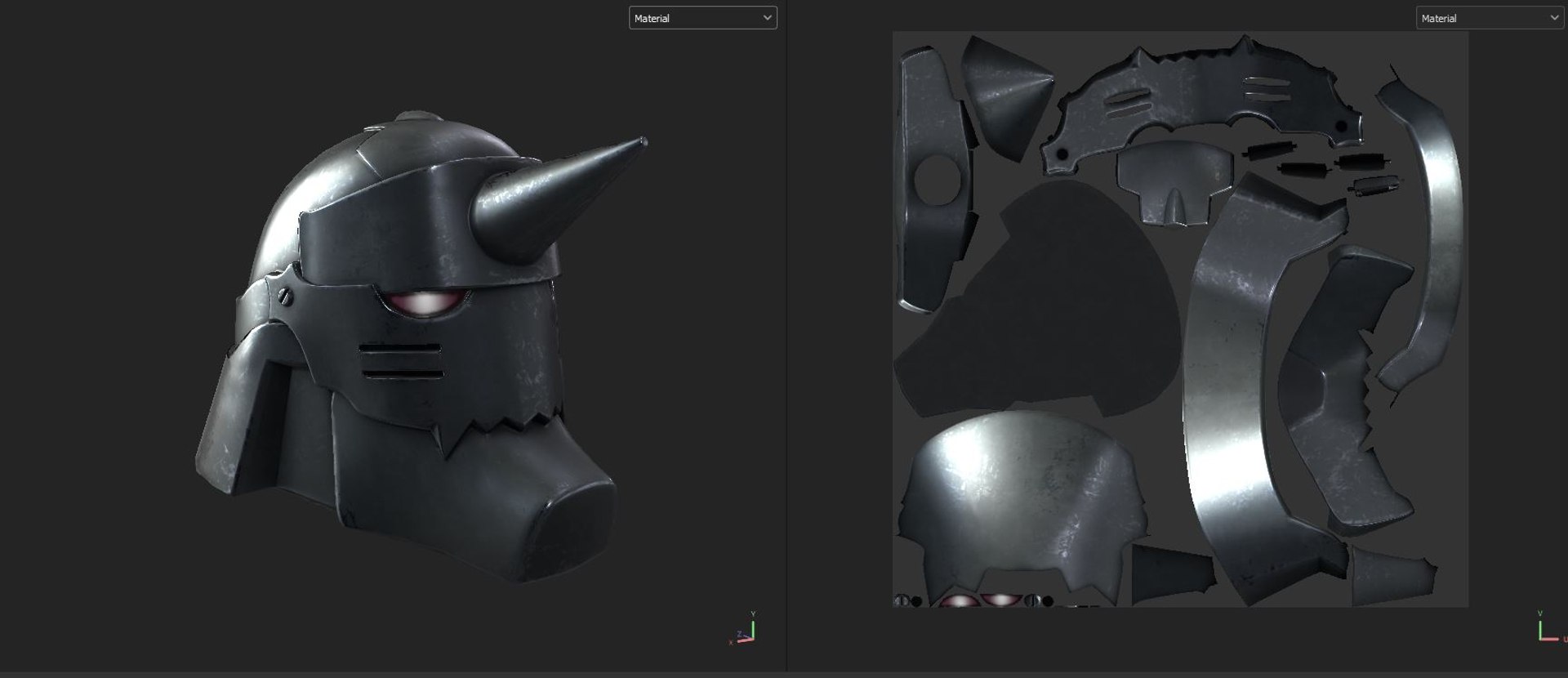 Full Metal Alchemist Alphonse Helmet Substance File 3D Model ...