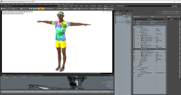 Light Skin Teenager Beach Style Rigged for Modo 3D model - TurboSquid ...