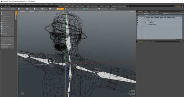 Light Skin Teenager Beach Style Rigged for Modo 3D model - TurboSquid ...