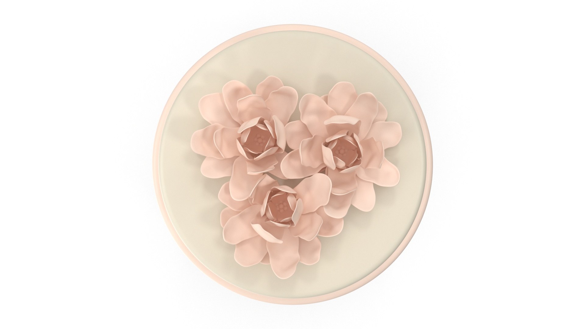 3D model Pink Flower Cake - TurboSquid 1813418