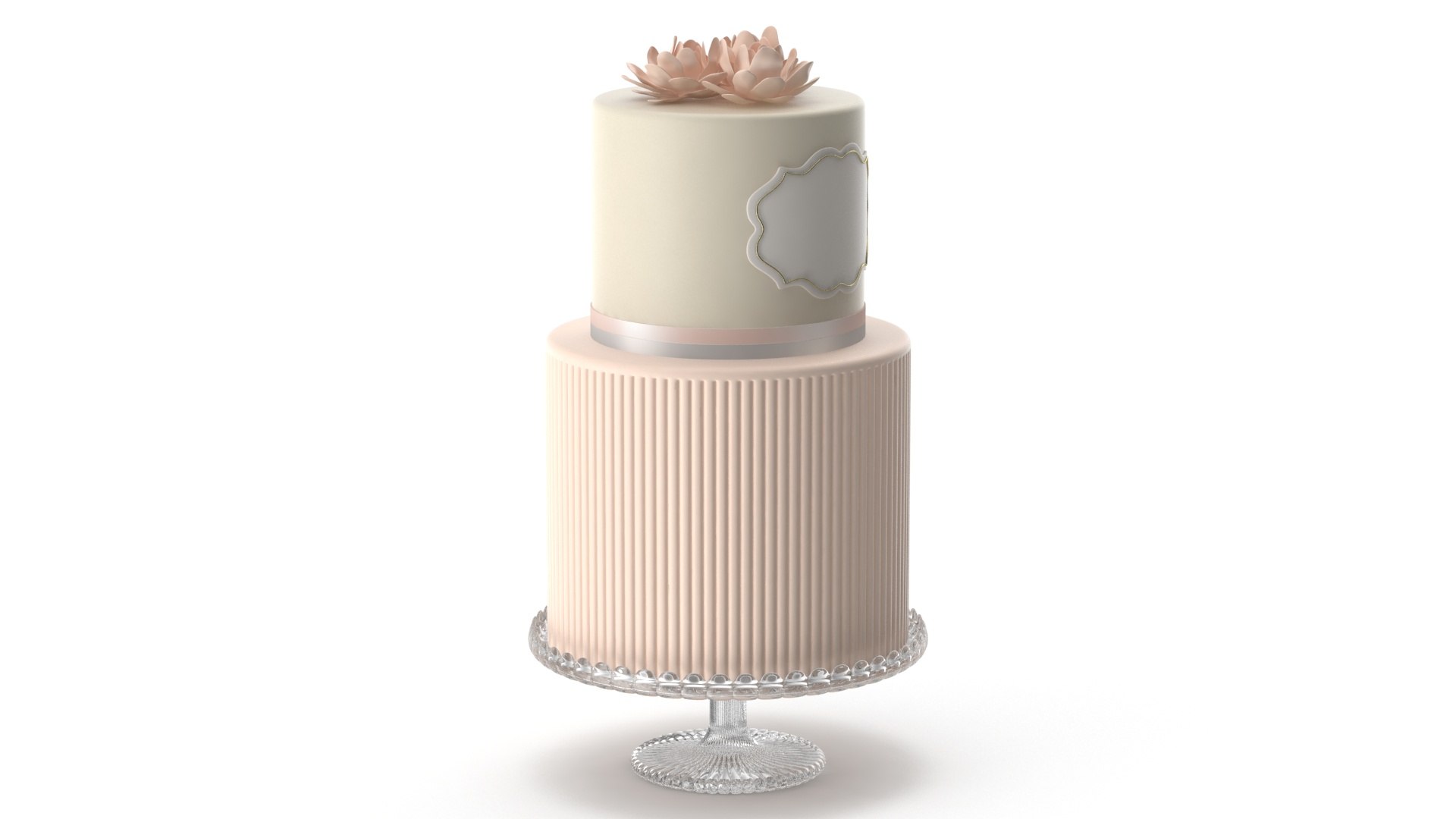 3D model Pink Flower Cake - TurboSquid 1813418