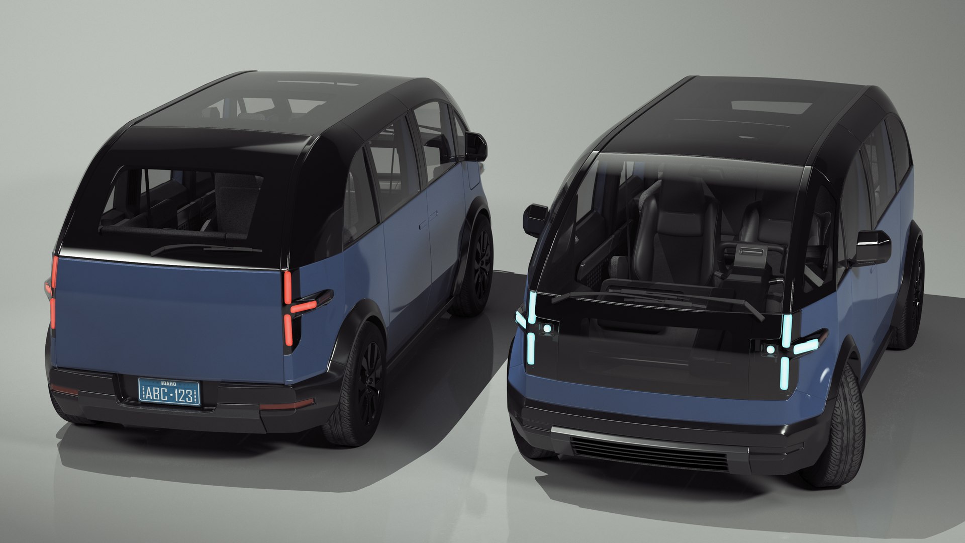 3D Canoo Lifestyle Vehicle Premium Blue Rigged - TurboSquid 2137544