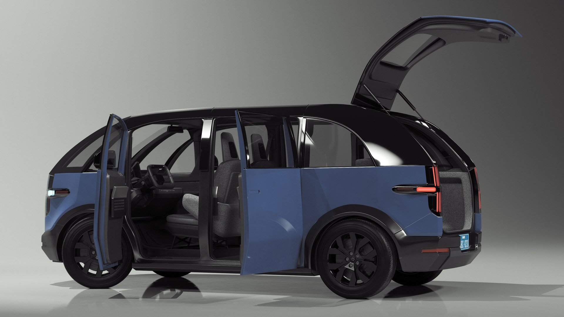 3D Canoo Lifestyle Vehicle Premium Blue Rigged - TurboSquid 2137544