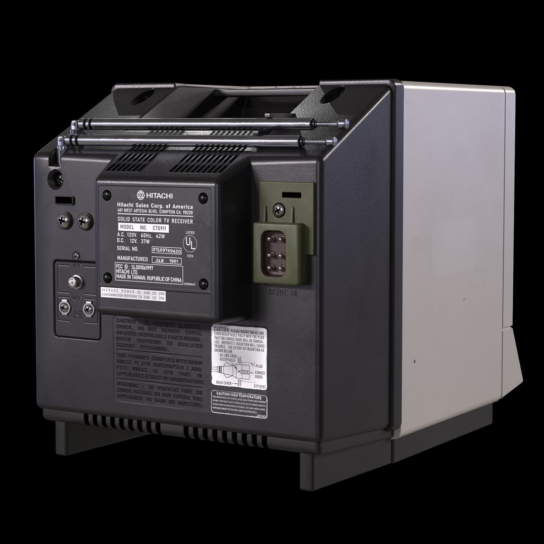 3D Model Hitachi CRT TV - TurboSquid 1783754