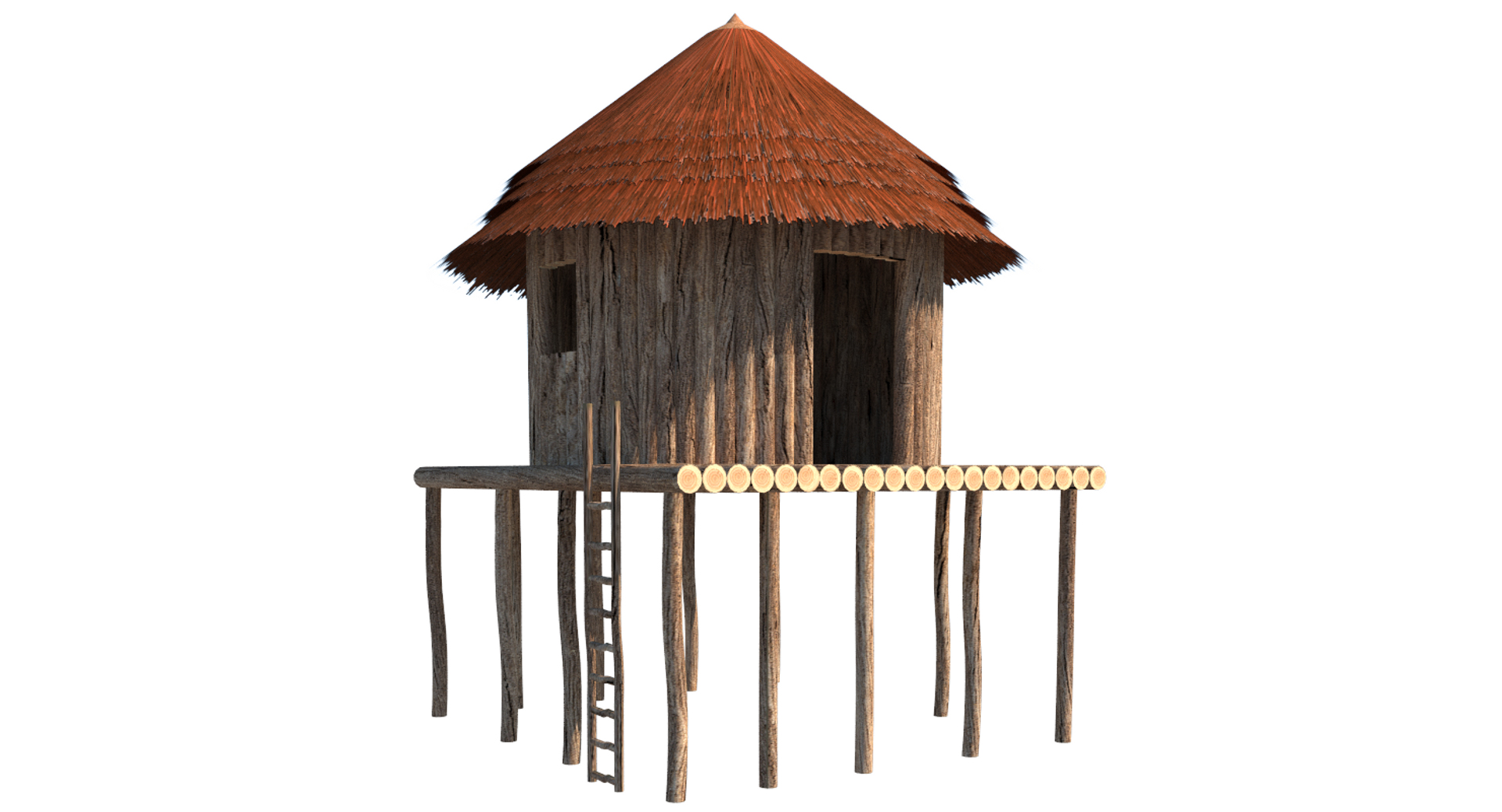 African Cottage 3D Model - TurboSquid 1200877