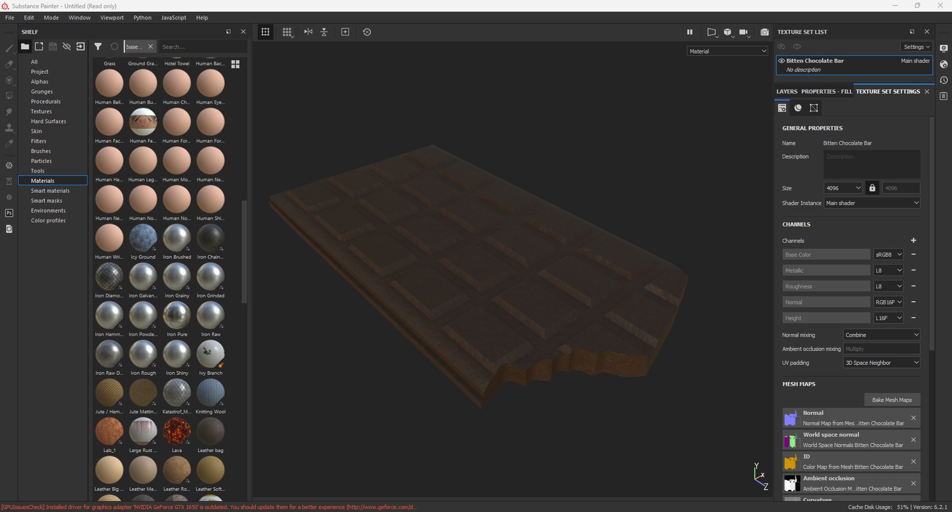 3D model Bitten Chocolate Bar - TurboSquid 2158373