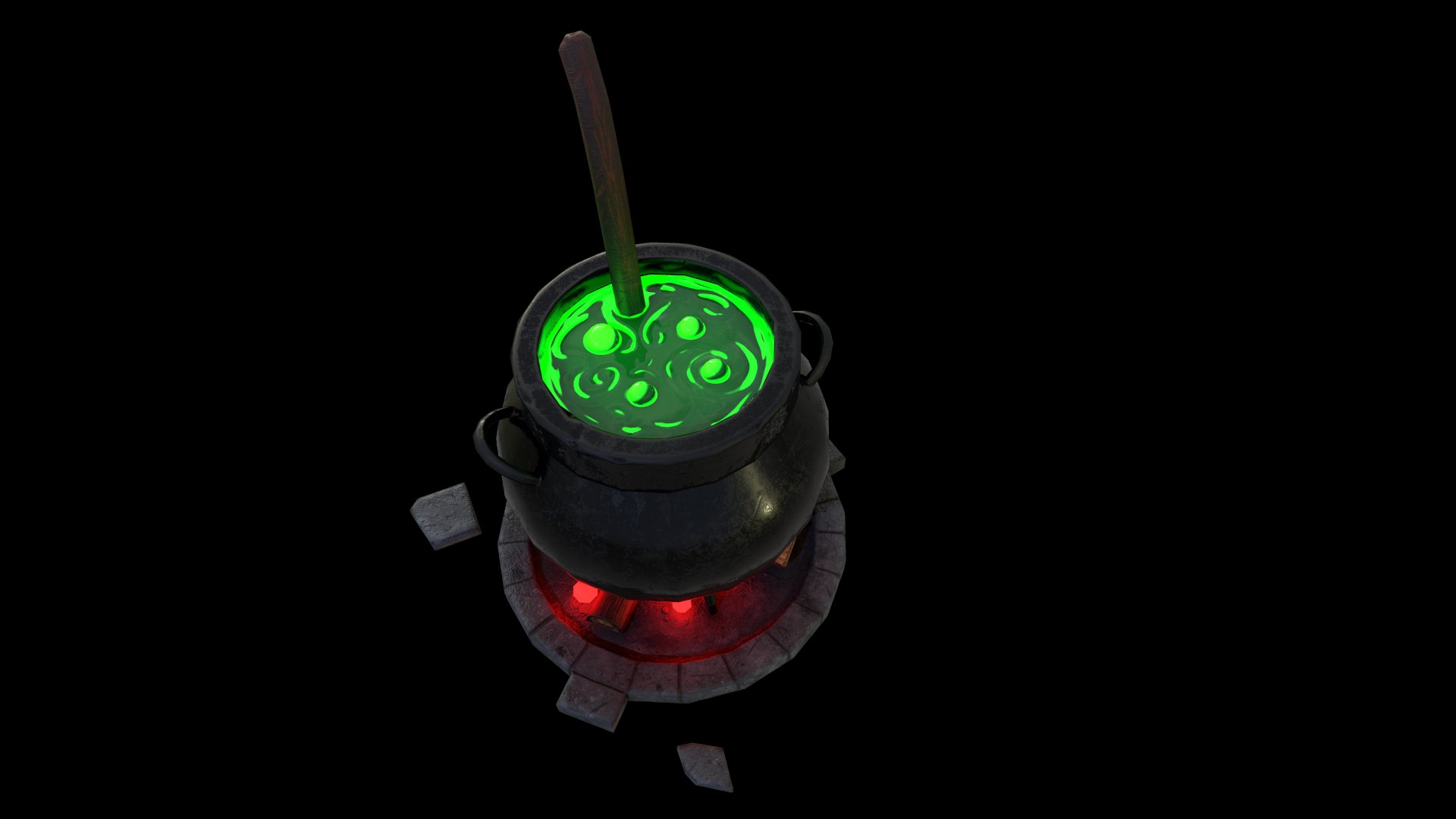 3D witch cauldron maps model - TurboSquid 1470226