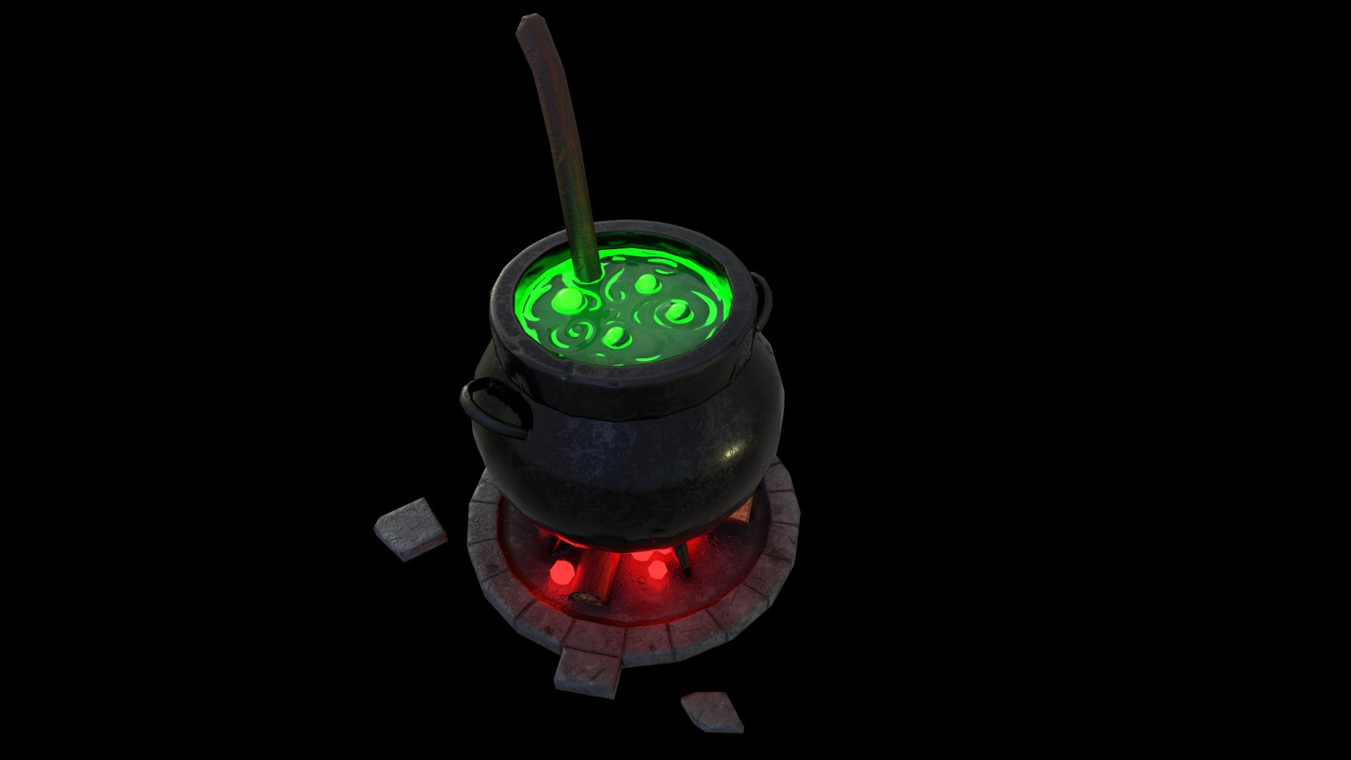 3D witch cauldron maps model - TurboSquid 1470226
