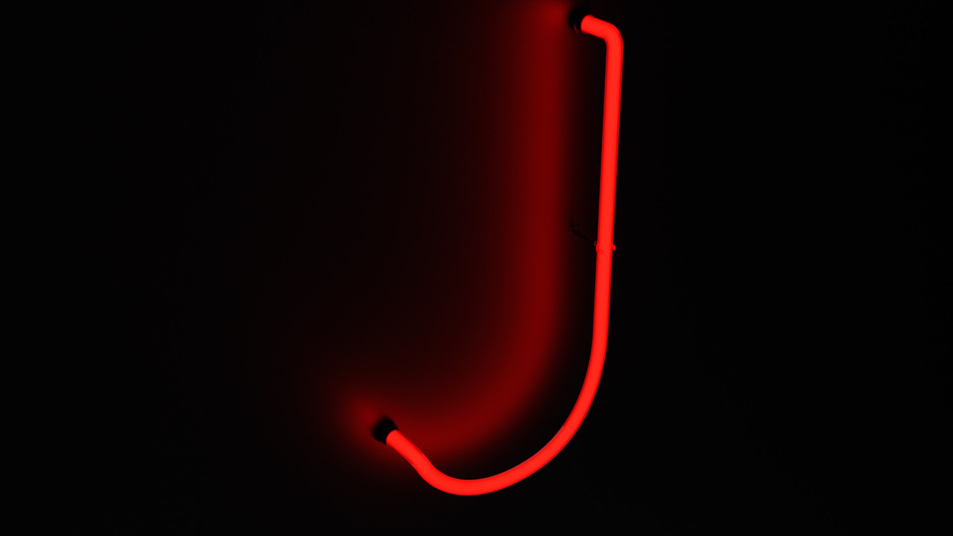 Neon Red Alphabet J 3D Model - TurboSquid 2148071