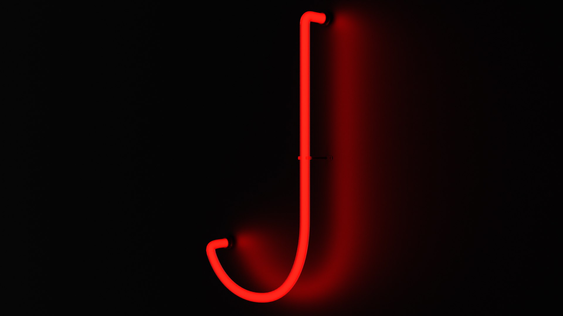 Neon Red Alphabet J 3D Model - TurboSquid 2148071