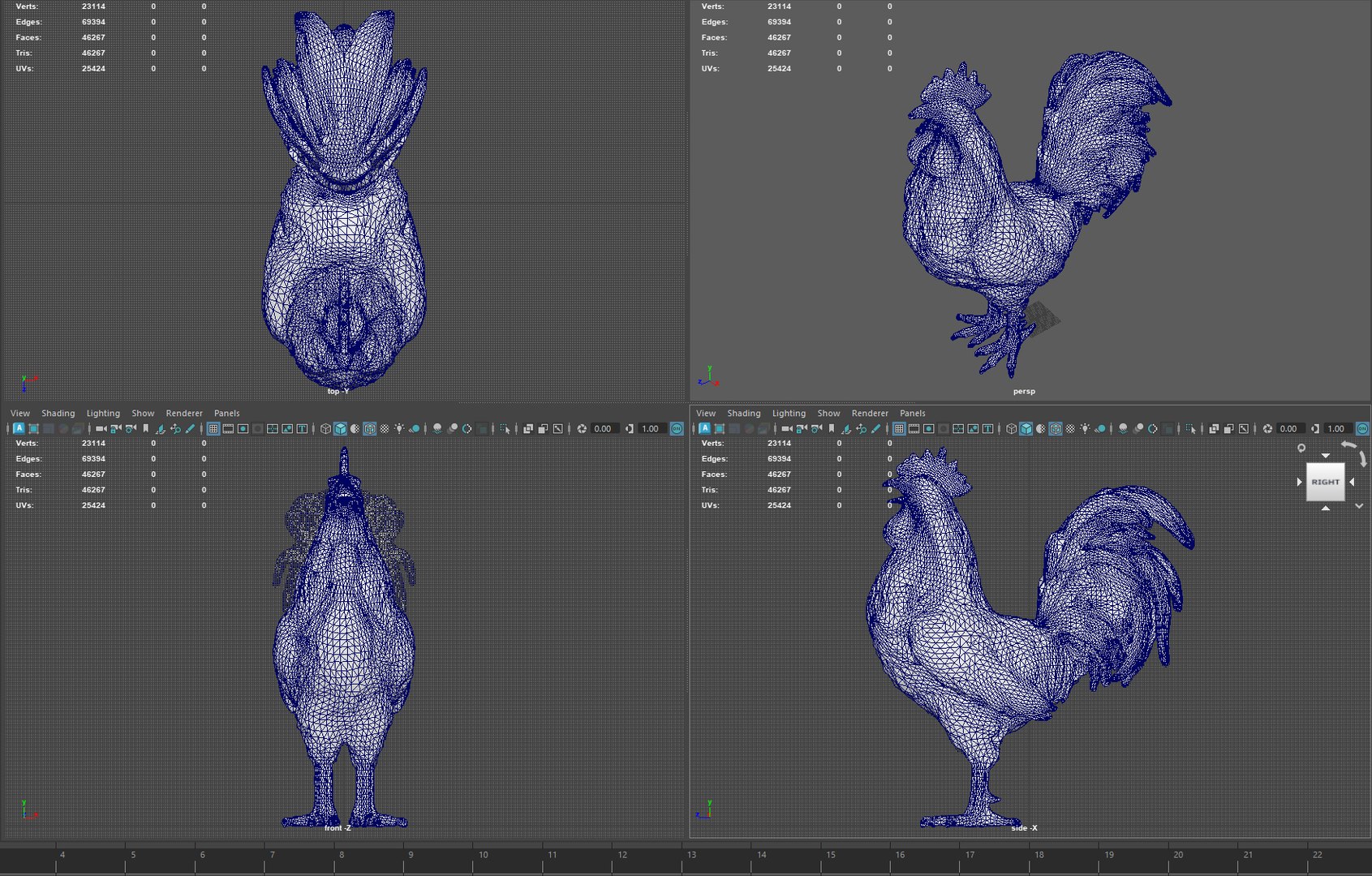 Realistic Rooster PBR Textured 4K High Fidelity 3D Model Low-poly 3D ...