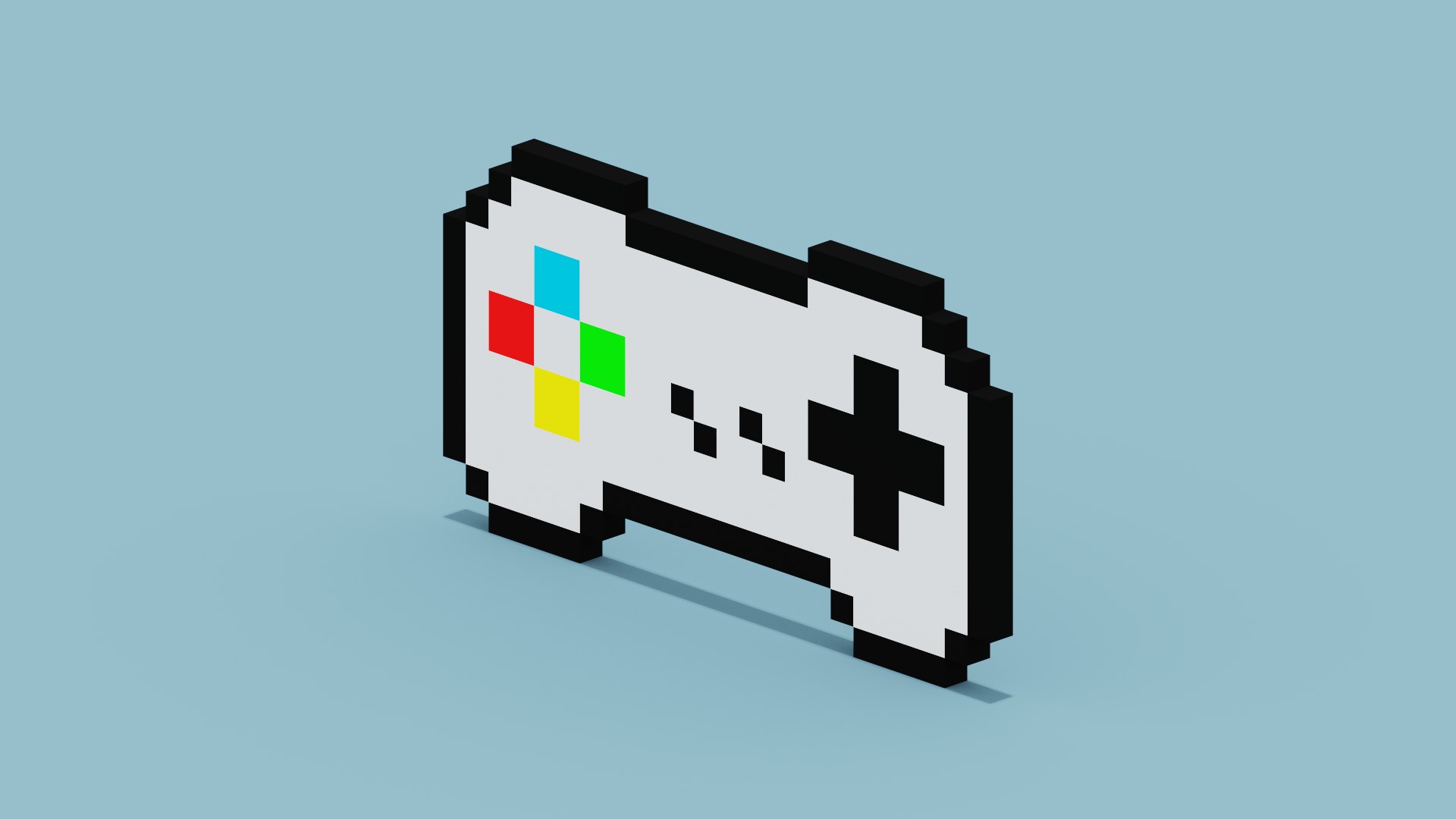 Pixel Game Controller 3D Model - TurboSquid 1932158