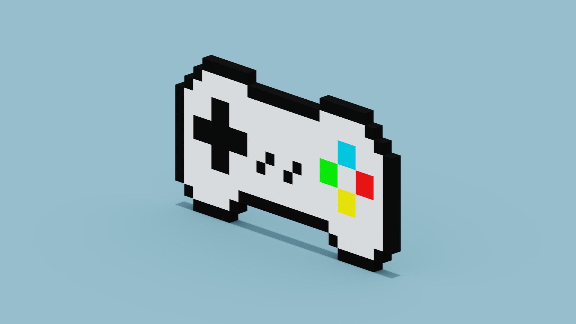 Pixel Game Controller 3D Model - TurboSquid 1932158