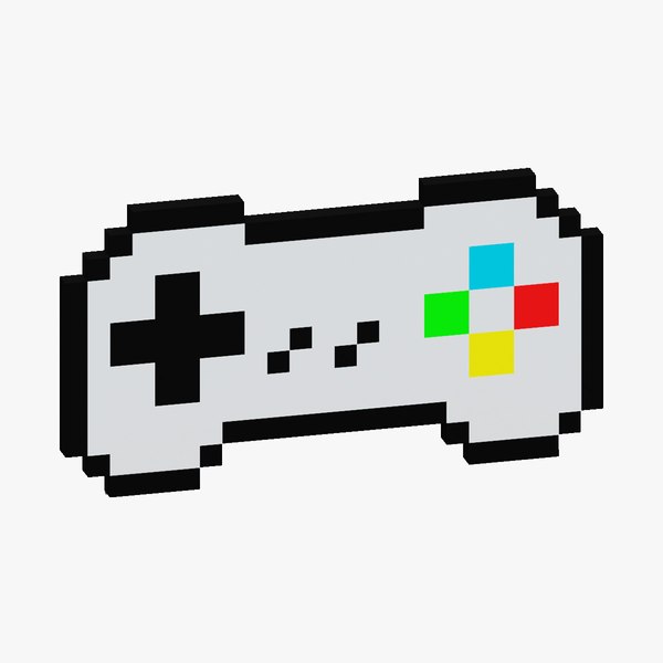 Pixel Game Controller 3D model - TurboSquid 1932158