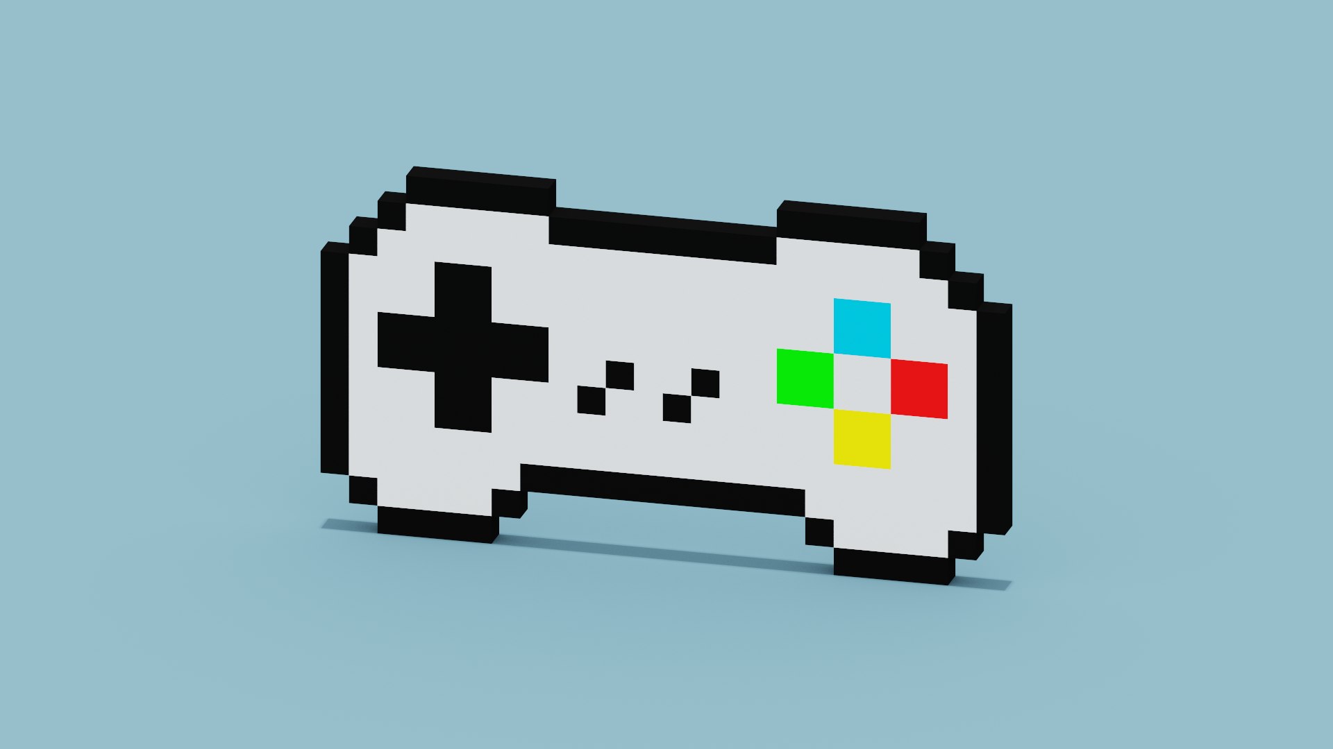 Pixel Game Controller 3D Model - TurboSquid 1932158