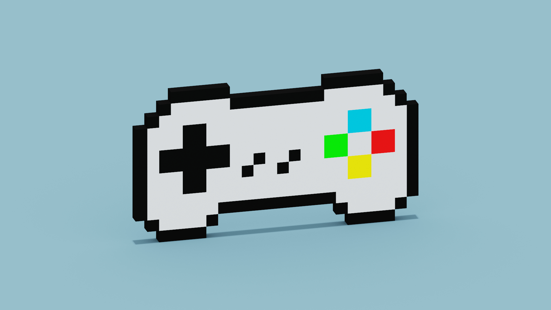 Pixel Game Controller 3D Model - TurboSquid 1932158