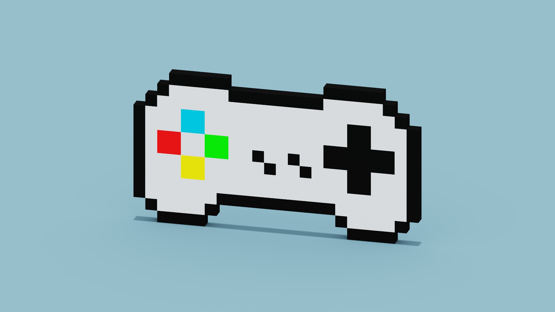Pixel Game Controller 3D Model - TurboSquid 1932158