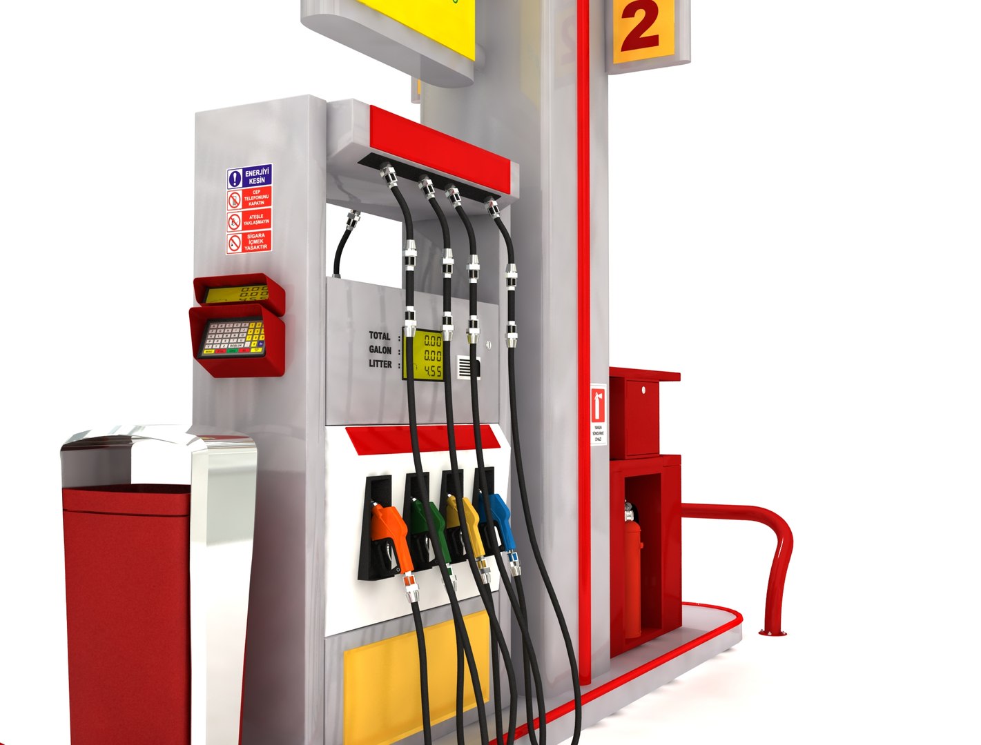 3D Model Gasoline Pump Station 01 - TurboSquid 2069184