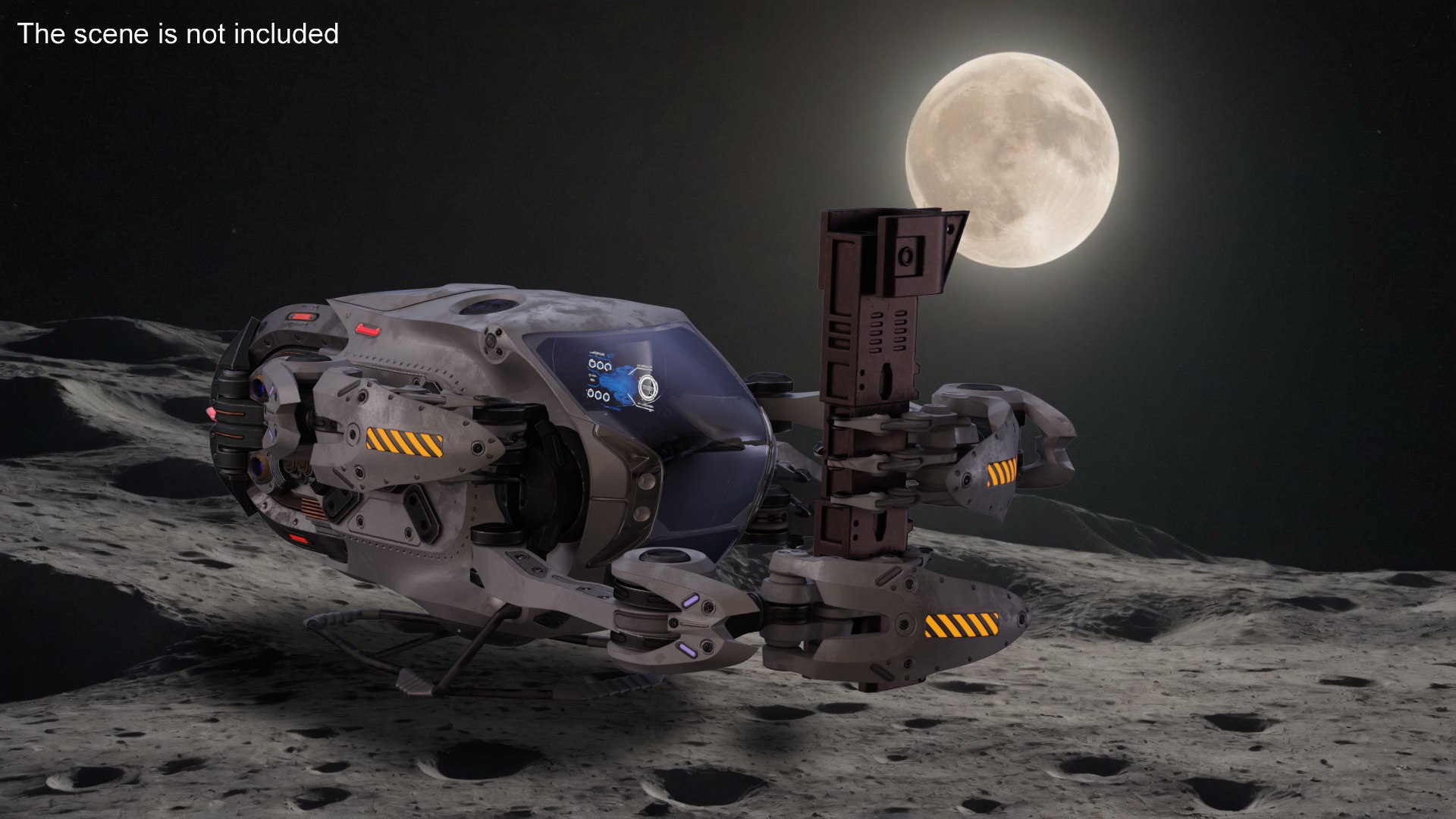 3D Sci Fi Repair Spaceship Rigged For Cinema 4D - TurboSquid 2391455