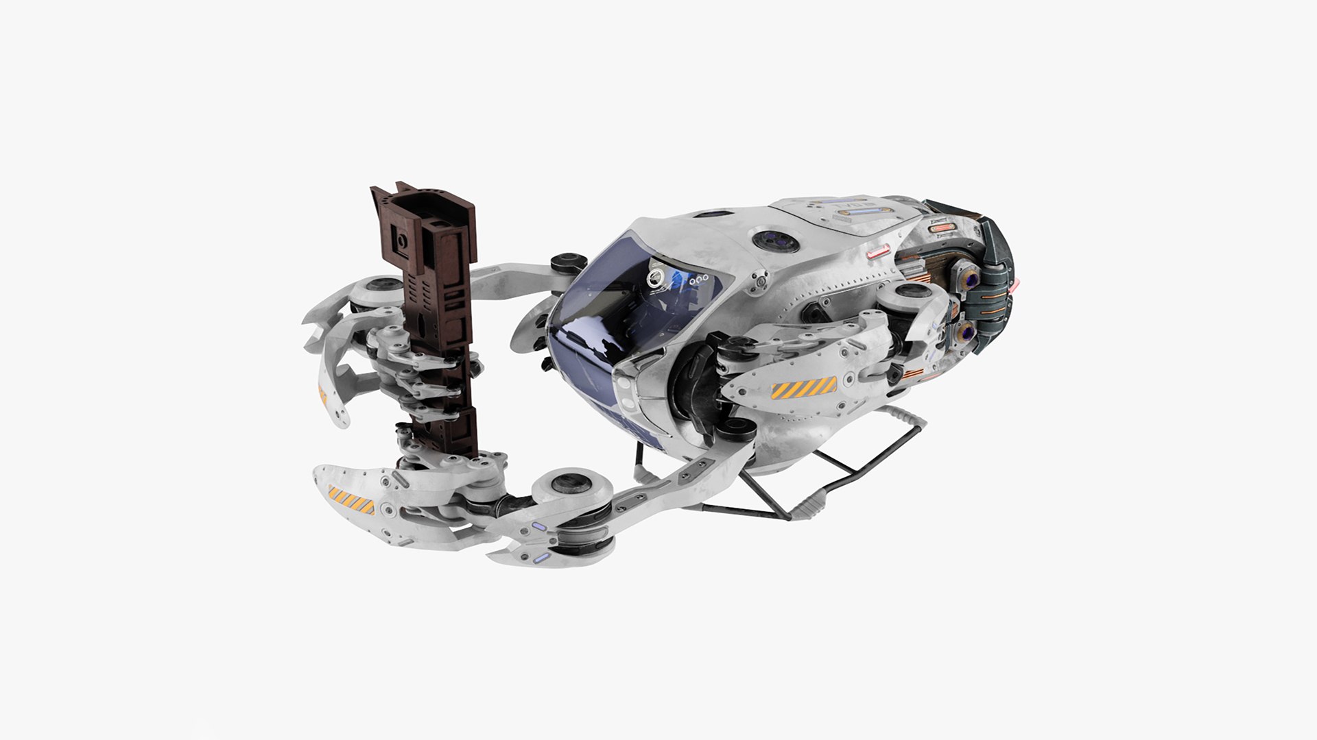 3D Sci Fi Repair Spaceship Rigged For Cinema 4D - TurboSquid 2391455