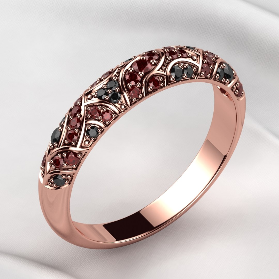 Beautiful Patterned Gold Ring Model - TurboSquid 1778438