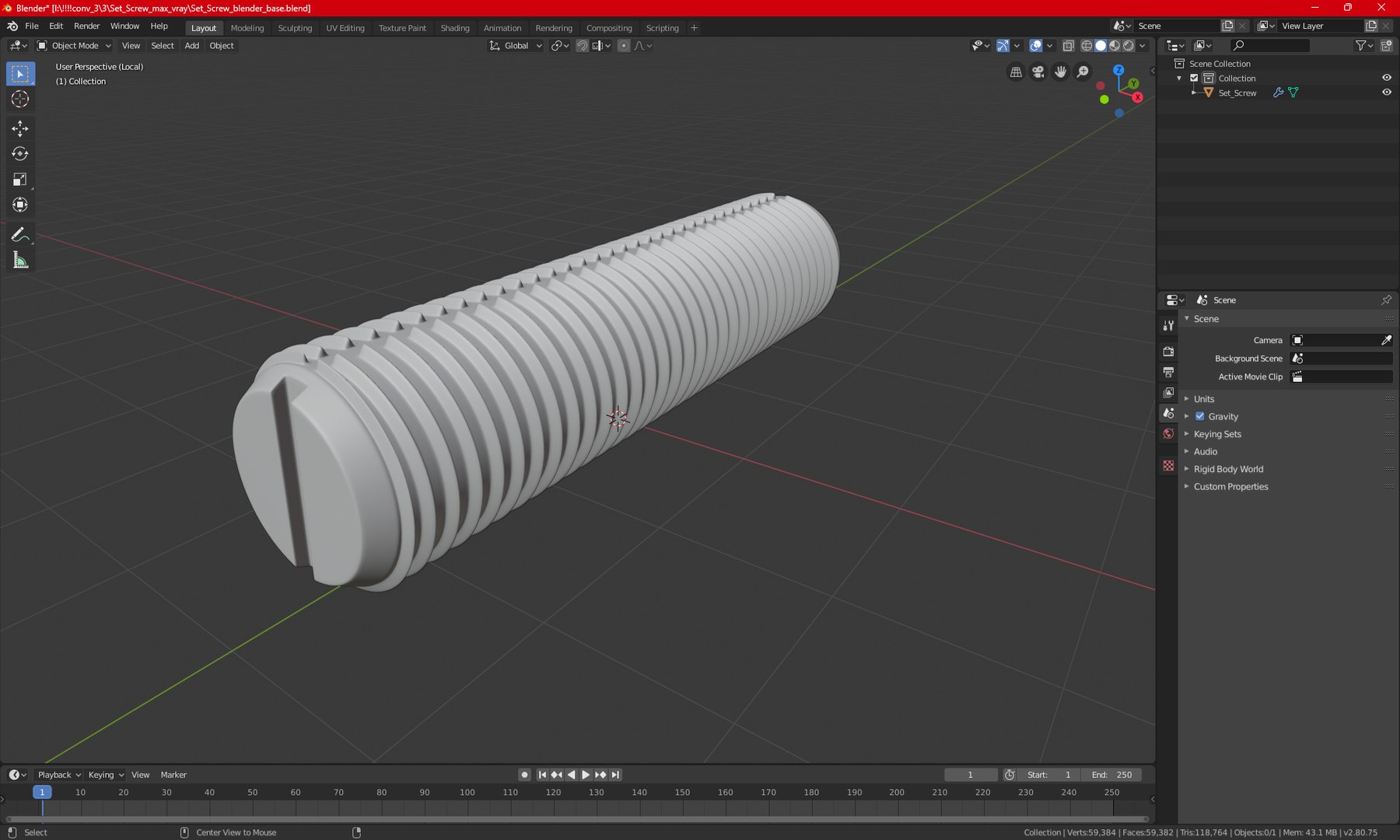 3D Set Screw For 3D Print - TurboSquid 2256864