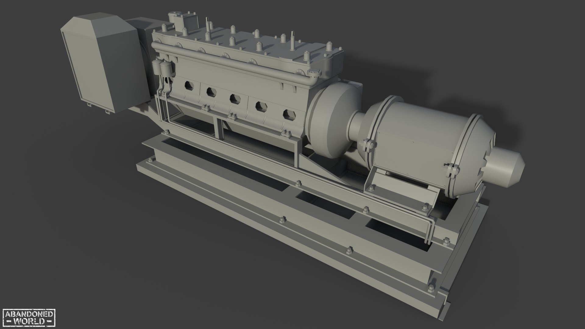 3D Diesel Generator Old - TurboSquid 1873734