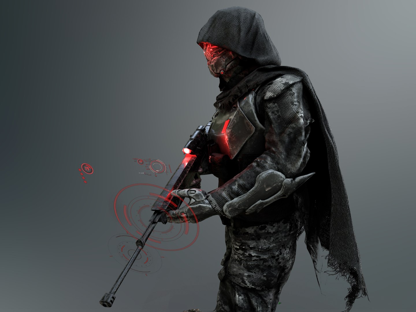 3D Sci Fi Sniper Soldier Model - TurboSquid 2401127