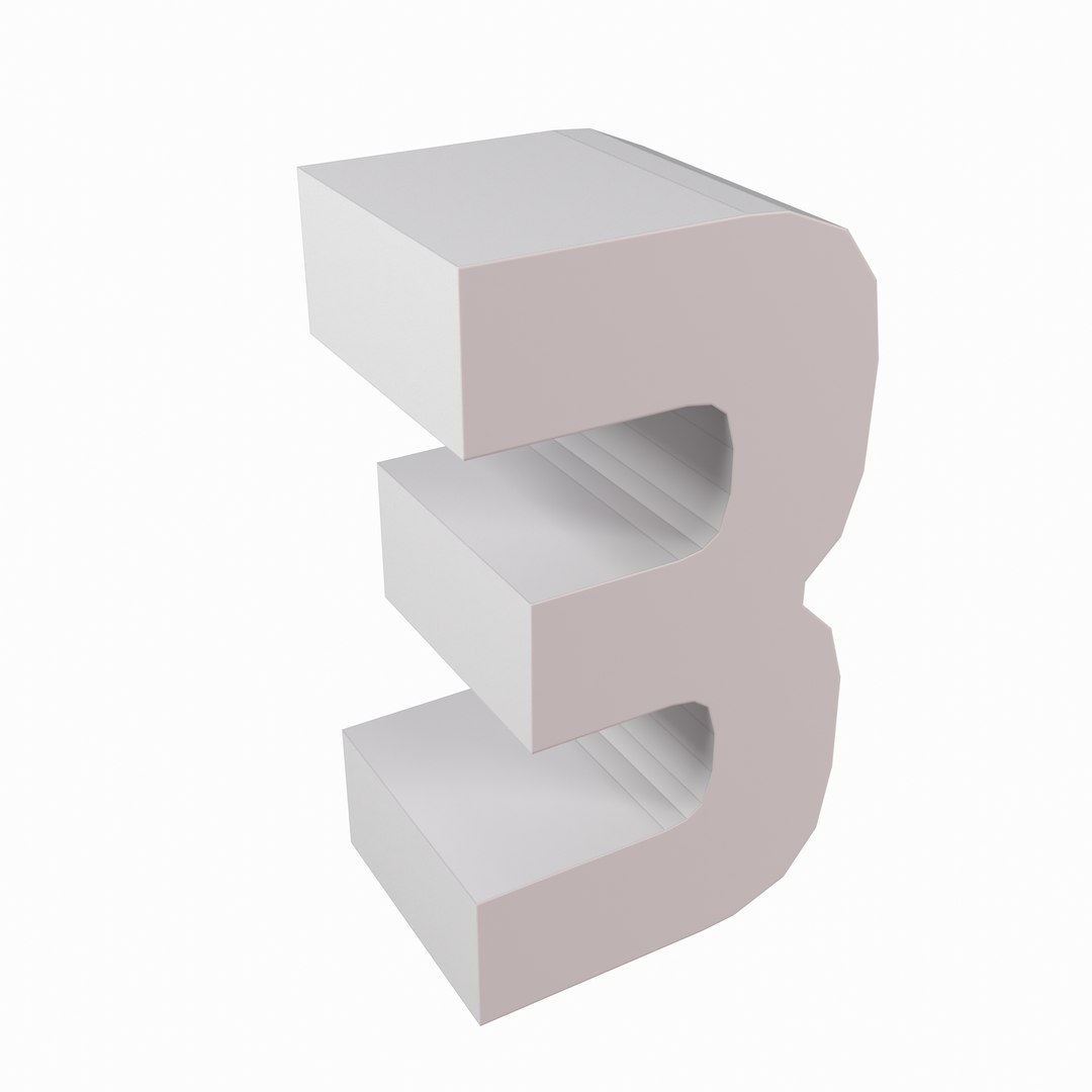 3D Numbers Paper - TurboSquid 1579606