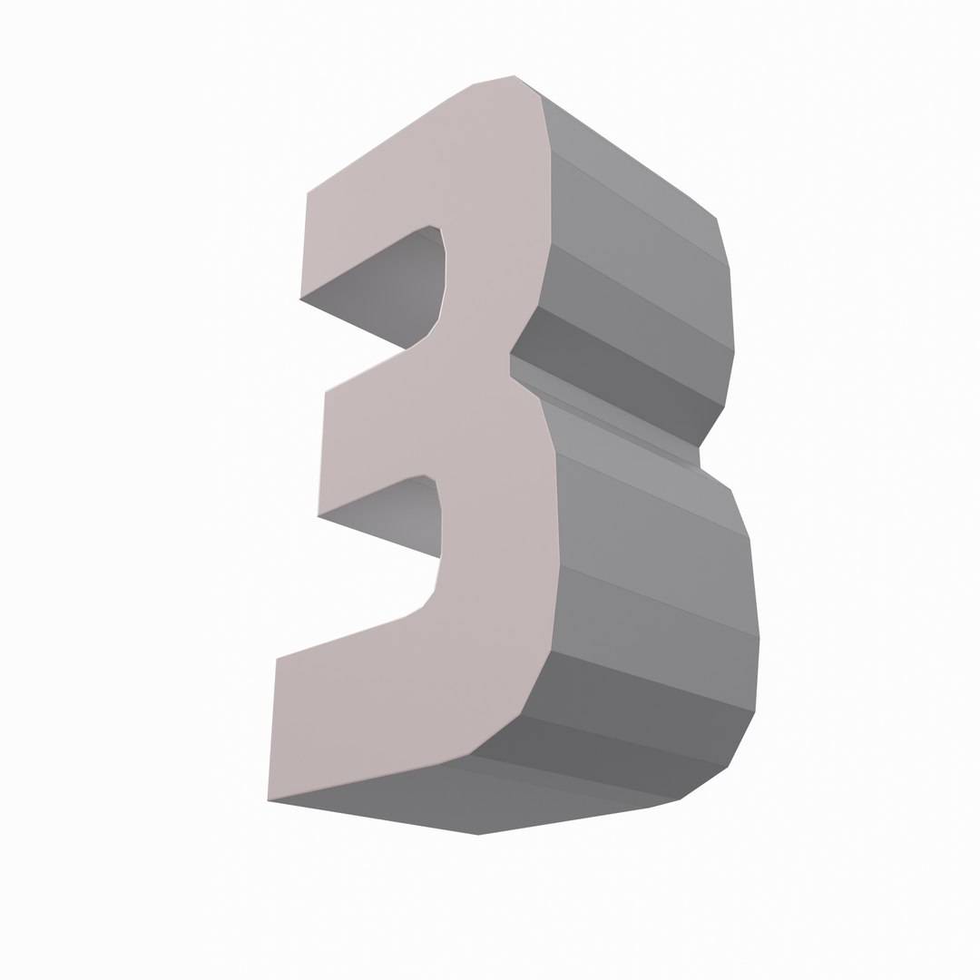 3D Numbers Paper - TurboSquid 1579606