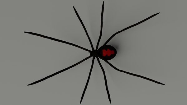 spider black widow 3d obj
