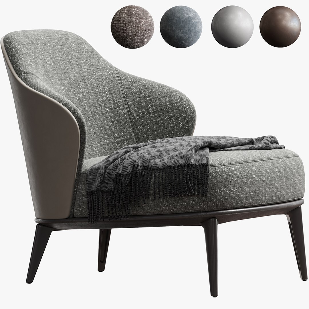 LESLIE Chair From The Brand MINOTTI 3D Model - TurboSquid 1778489