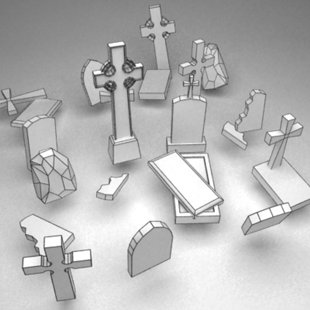 3d Graveyard Grave Model