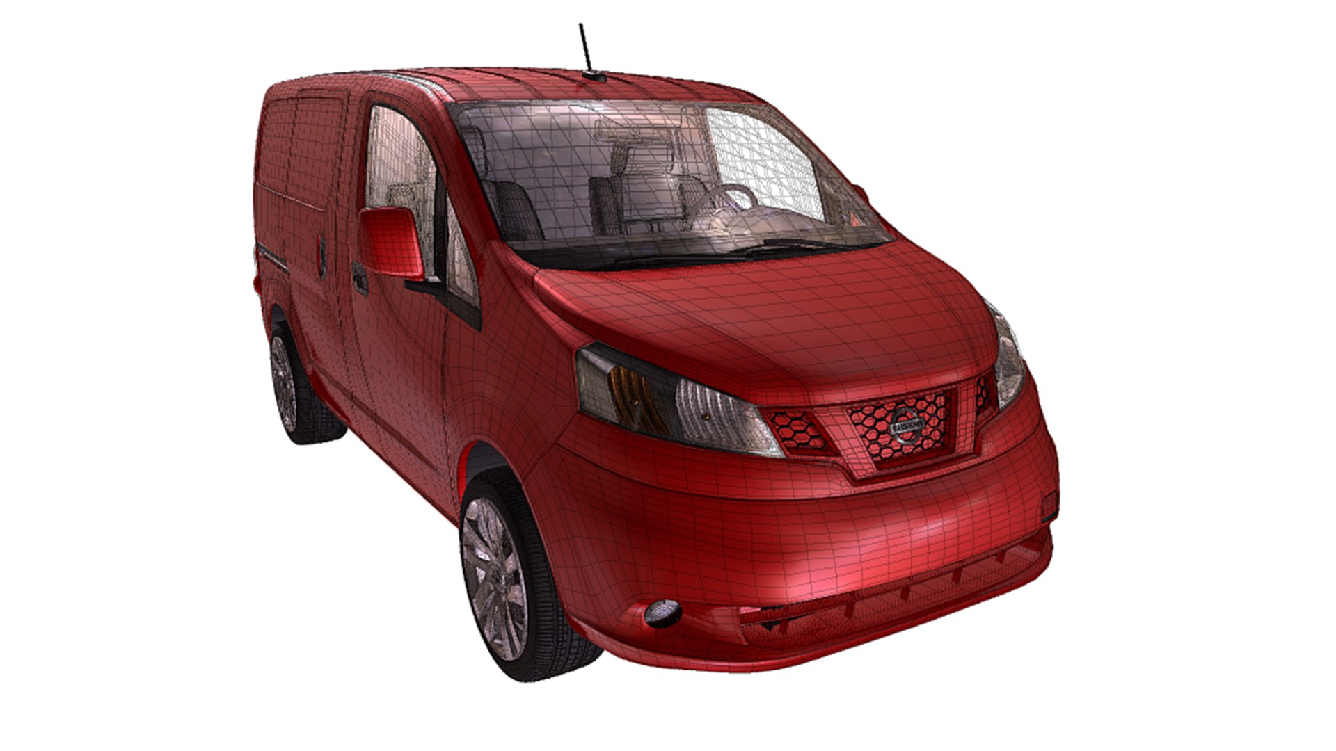 3D Red Van - Nisan NV200 - TurboSquid 2149345