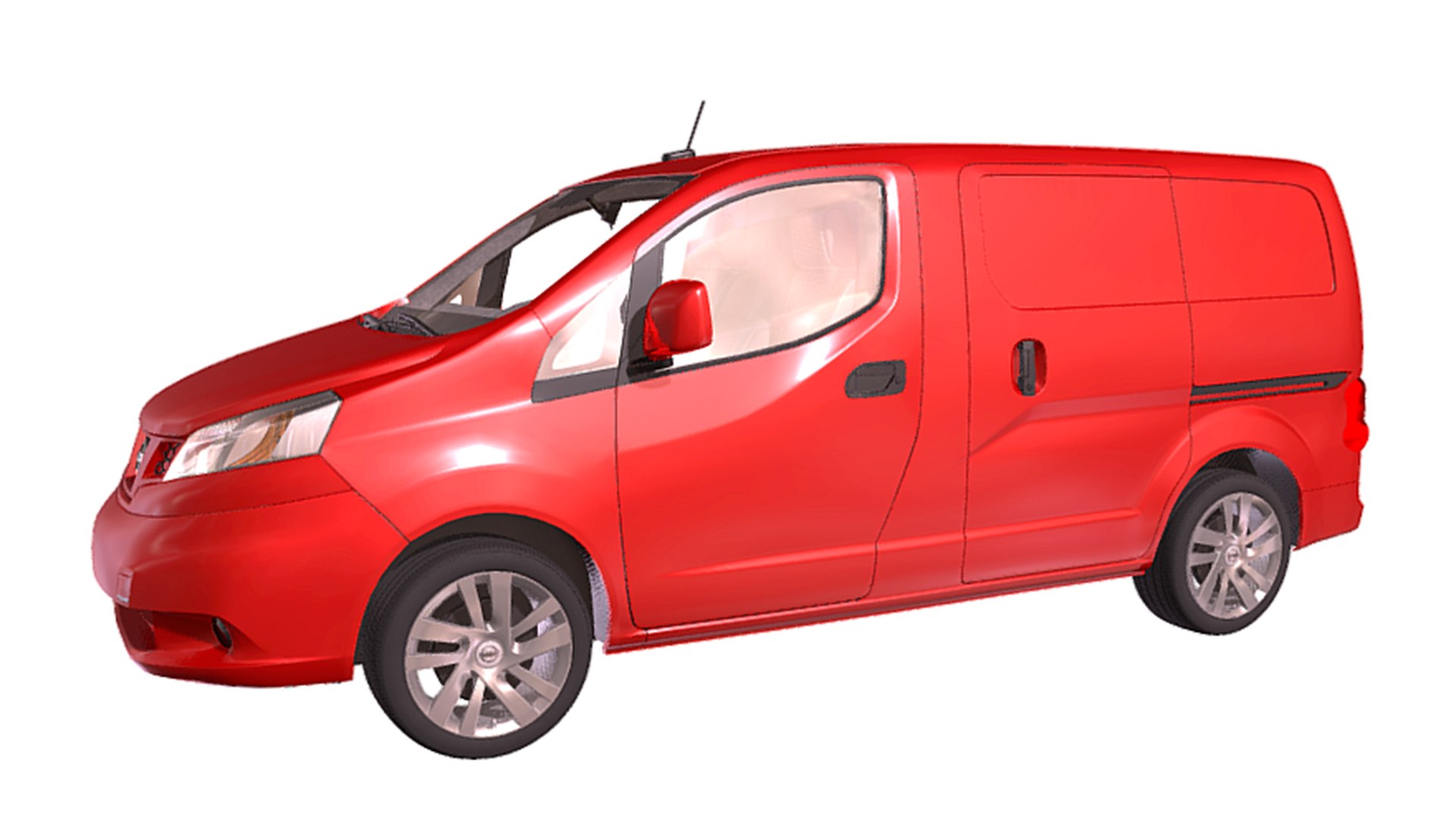 3D Red Van - Nisan NV200 - TurboSquid 2149345