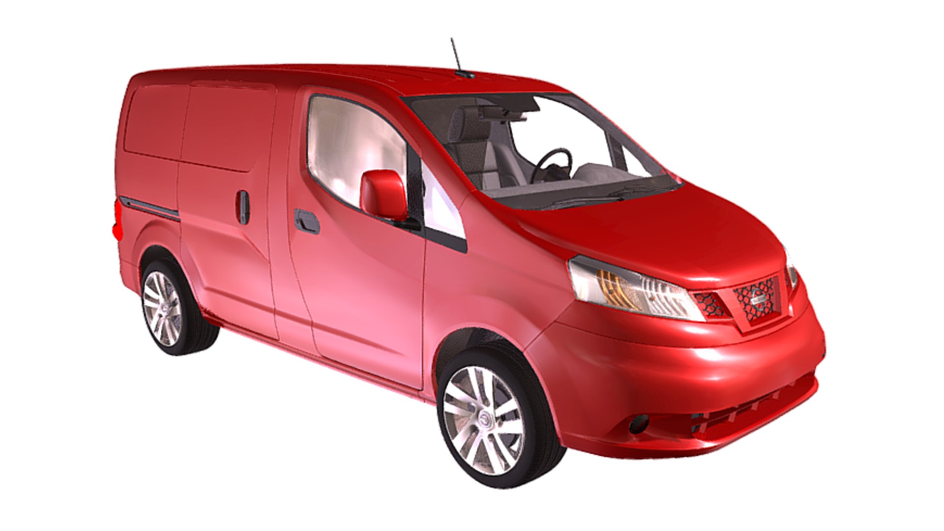 3D Red Van - Nisan NV200 - TurboSquid 2149345