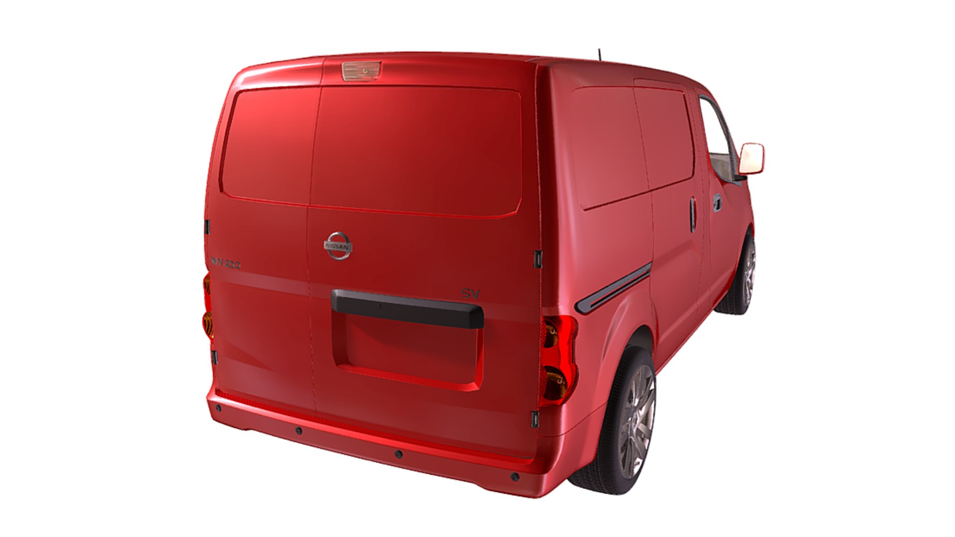 3D Red Van - Nisan NV200 - TurboSquid 2149345