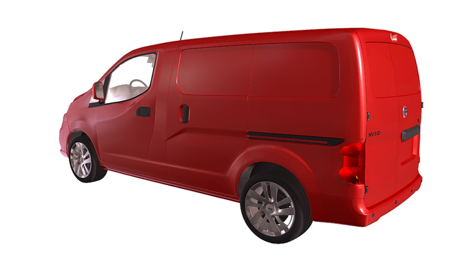 3D Red Van - Nisan NV200 - TurboSquid 2149345