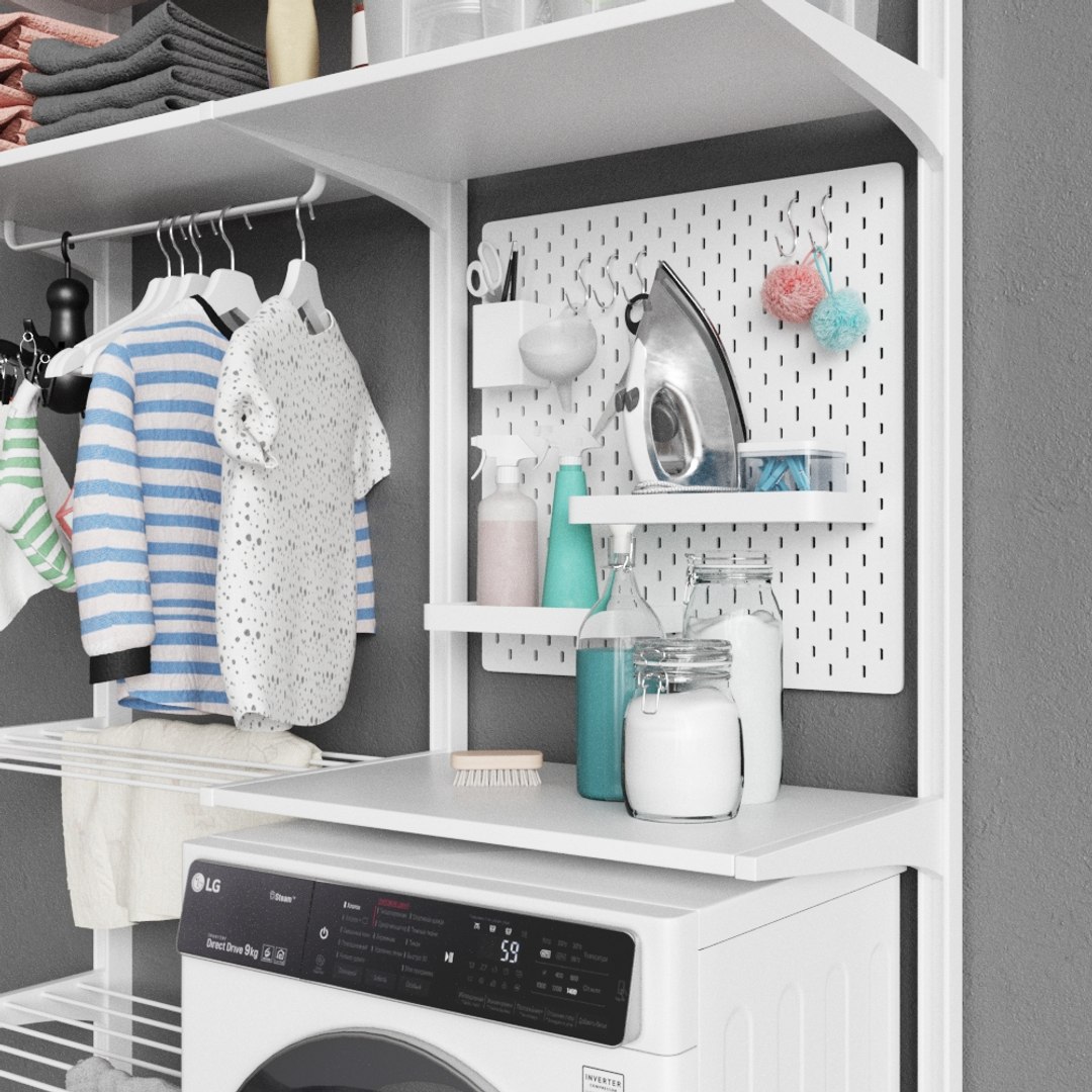 3D Algot Ikea Washing Machine Model - TurboSquid 1482596