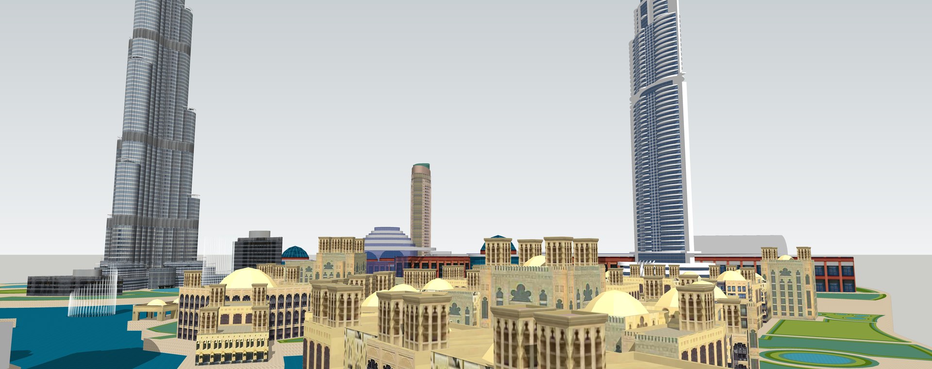Dubai Downtown 3d 3ds