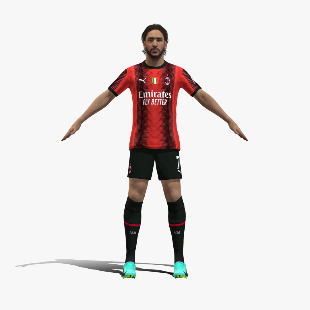 3D Rigged Yacine Adli AC Milan 2024 3D Model - TurboSquid 2223191