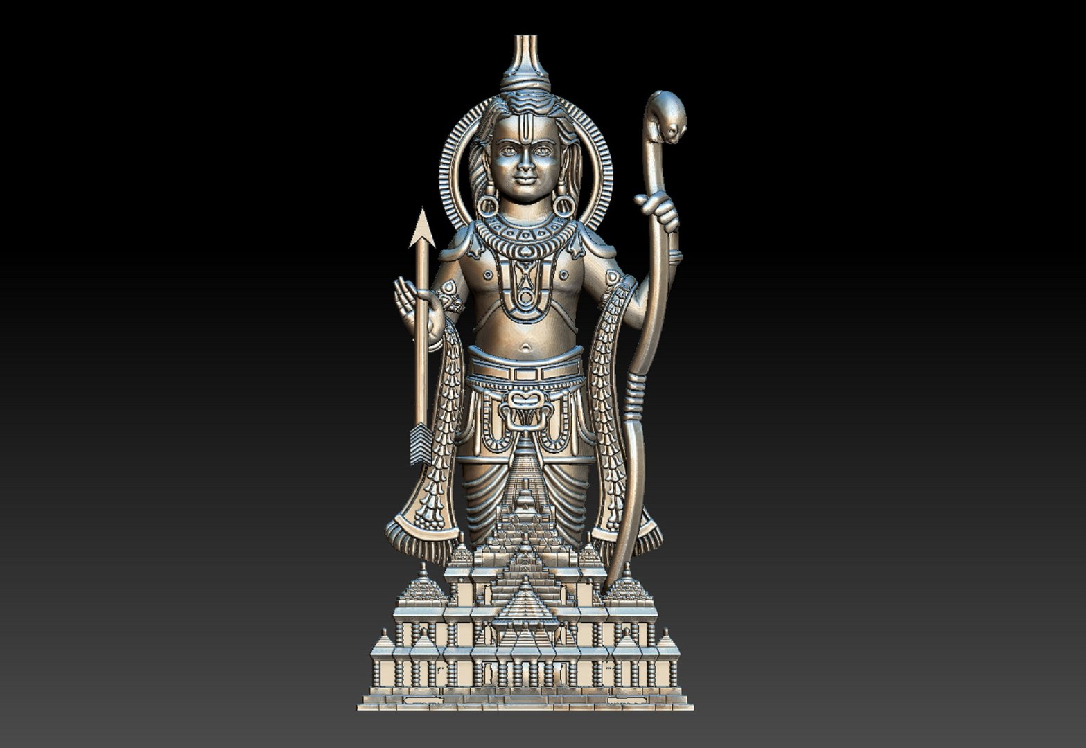 3D Ayodhya LORD RAM WITH TEMPLE Model - TurboSquid 2183785